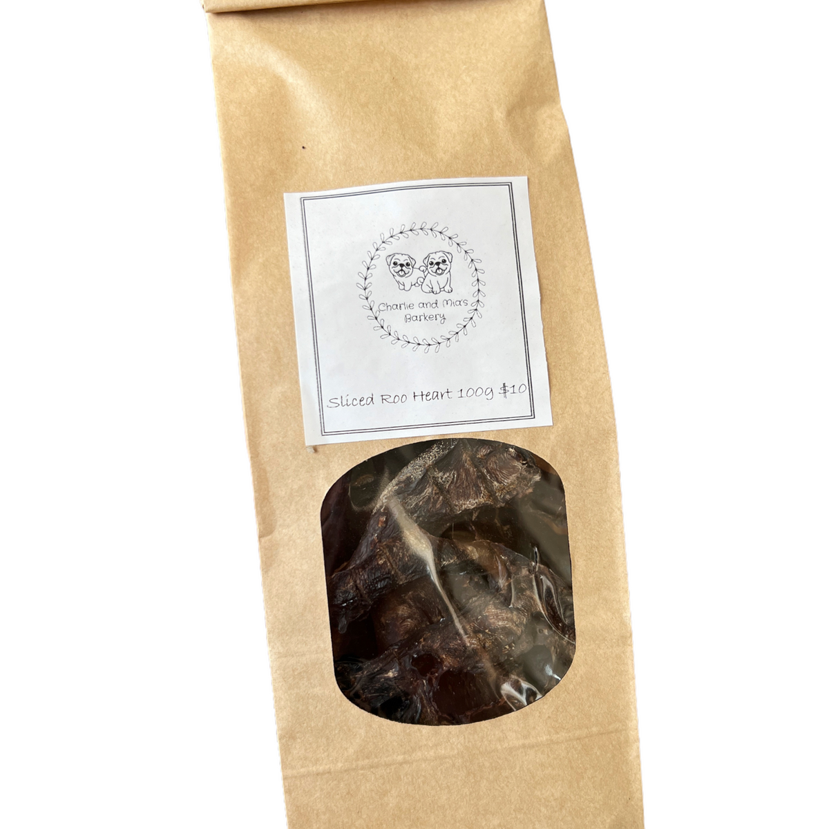 Sliced Roo Heart – Charlie and Mia’s Barkery